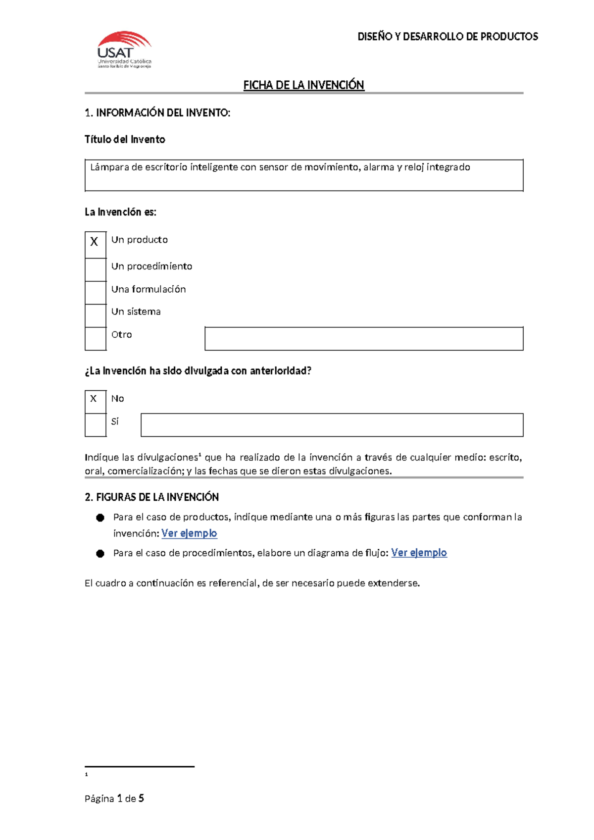 1. Ficha de la invención (1) - FICHA DE LA INVENCIÓN 1. INFORMACIÓN DEL ...