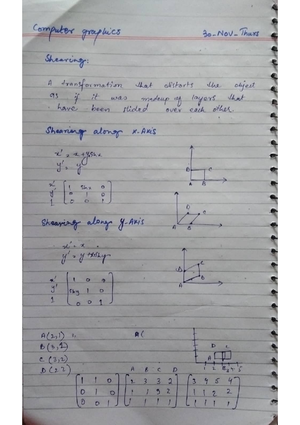 Abdullah CG outline short notes - Introduction to Computer Graphics? It ...