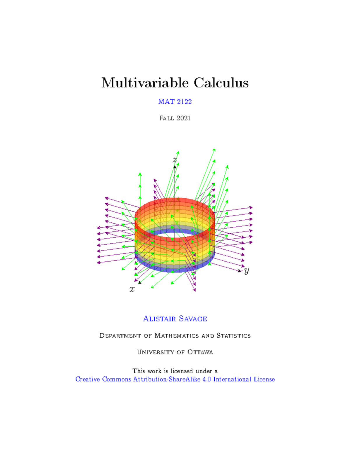 MAT2122-Multivariable calculus - Multivariable Calculus MAT 2122 Fall ...