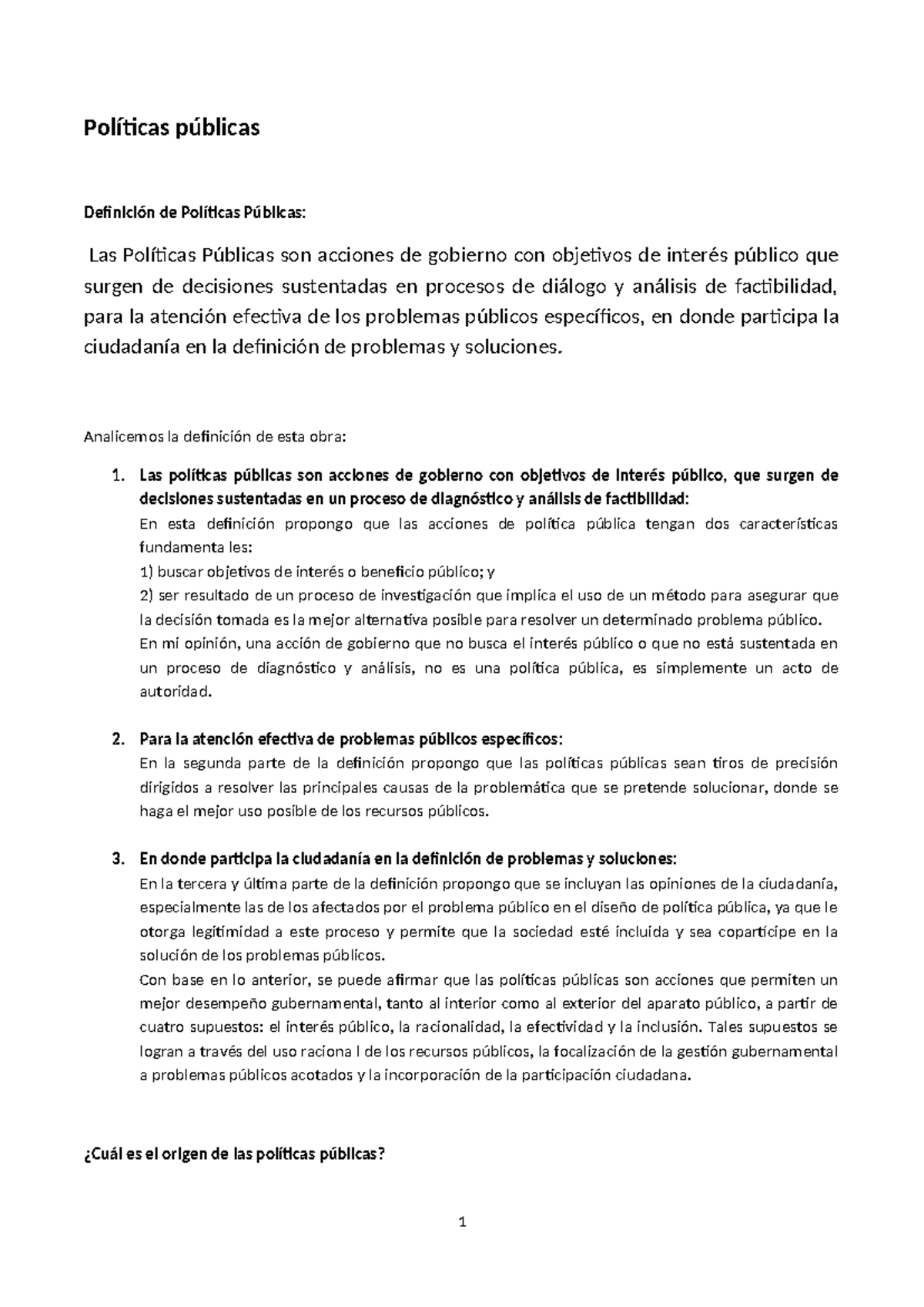 1. Pol Pub 074759 - Resumen Formulacion y evaluacion de politicas publicas - Políticas públicas ...