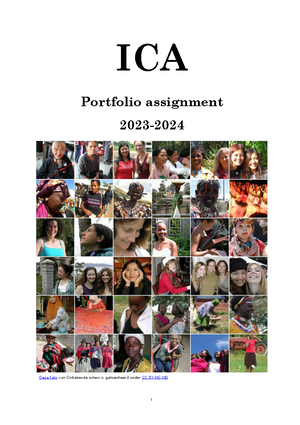 ICA portfolio - studie - ICA portfolio 2021- ─ Sheniqua Richardson CSA ...