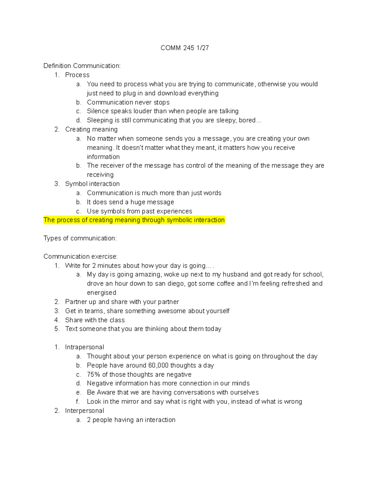 COMM 245 1 27 lecture 2 - Google Docs - COMM 245 1/ Definition ...