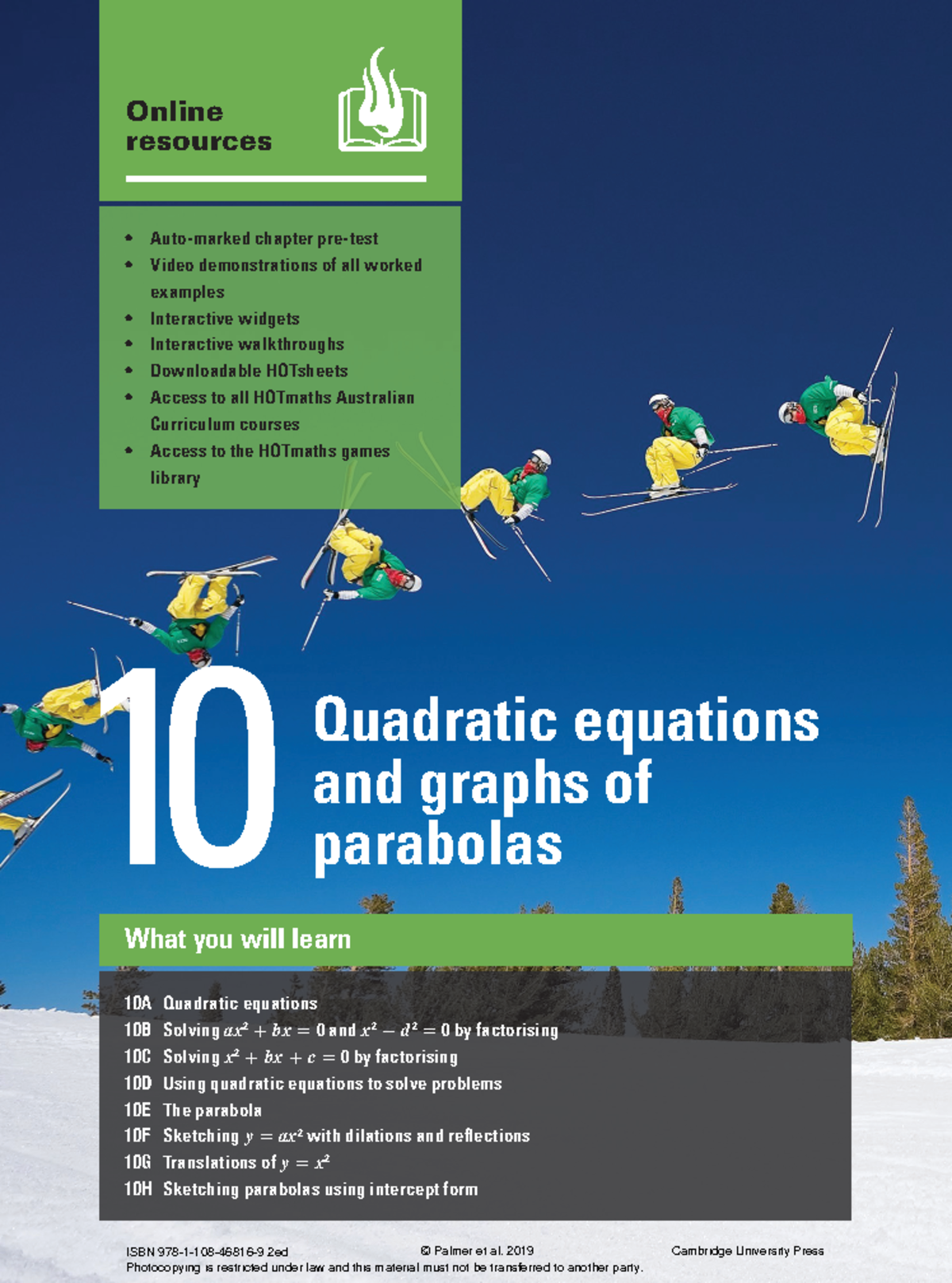 Chapter 10 Quadratic Equations And Graphs Of Parabolas Isbn 978 1 108 46816 9 2ed © Palmer Et
