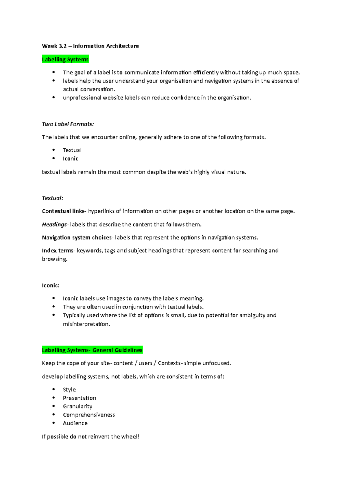 Week 3.2 Information Architecture - Week 3 – Information Architecture ...