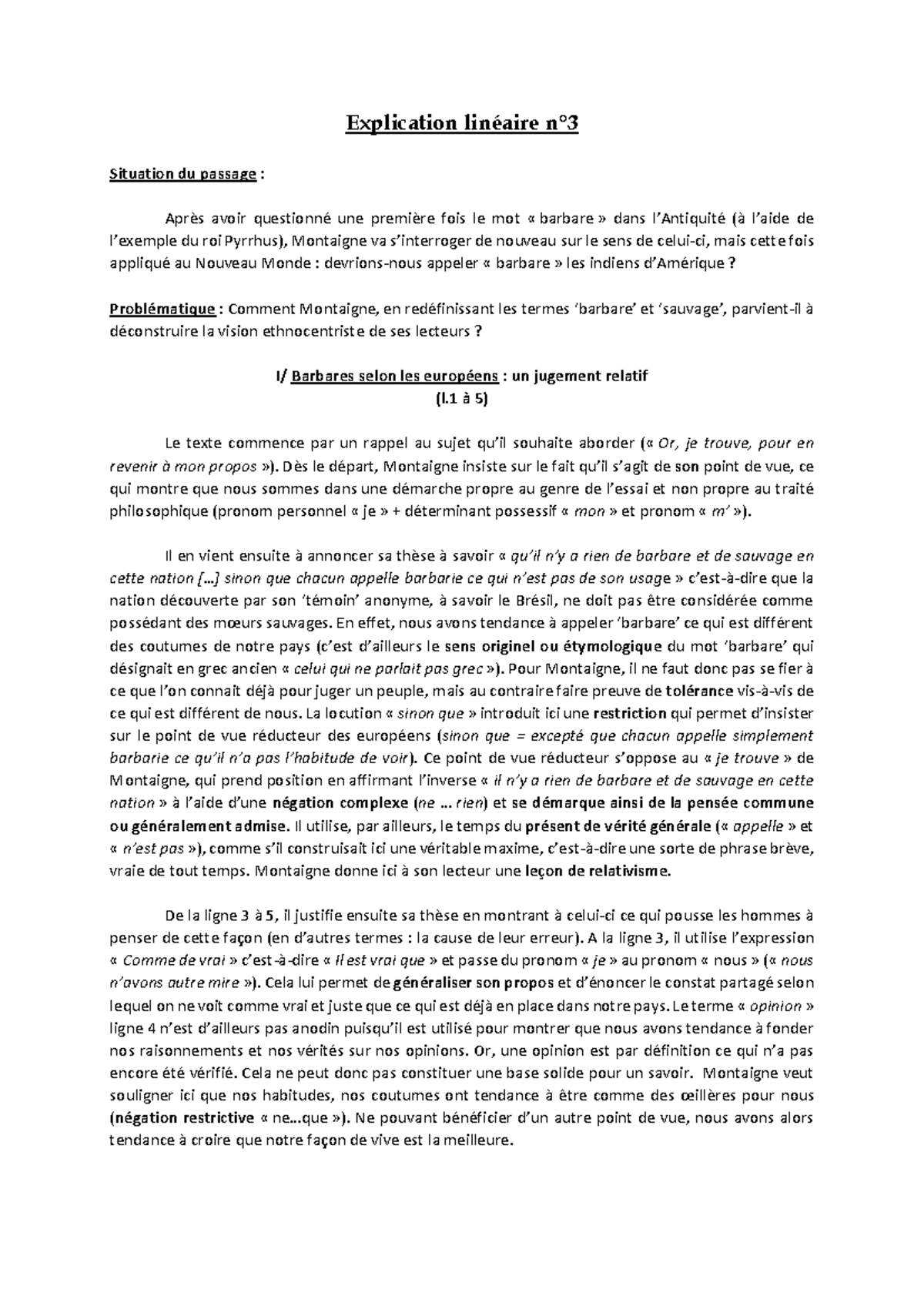 El3-corrigc 3a9 - dddddddddddddddddddd - Explication linéaire n° 3 ...