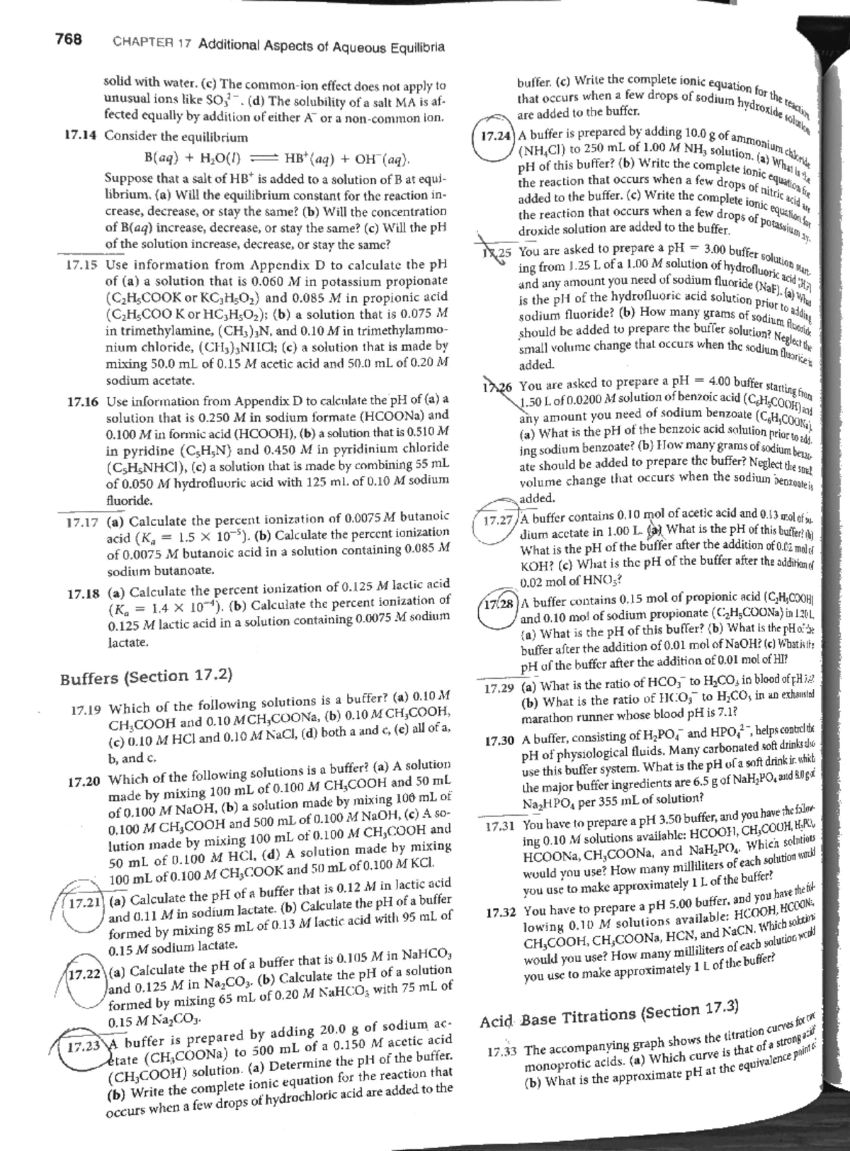 Chap 17 HW 2 - Ch17 HW Solutions - CHE 151 - Studocu
