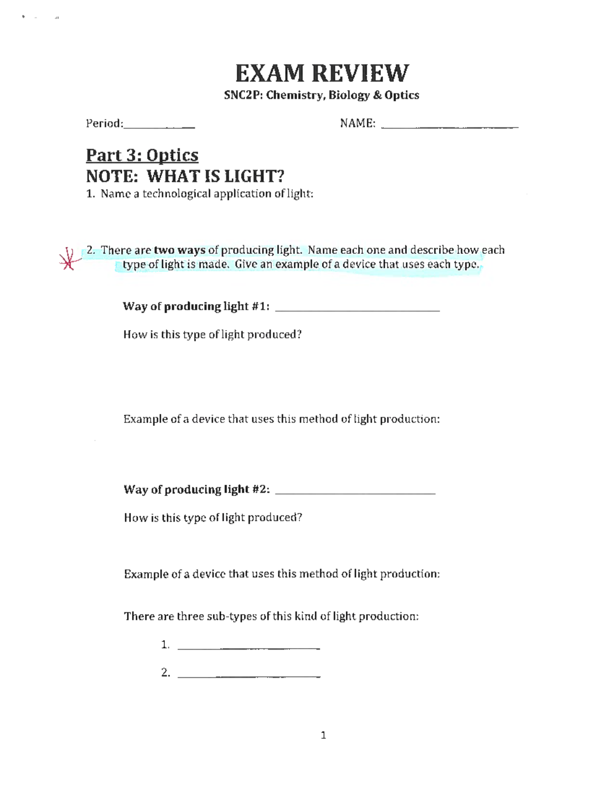 Examreview focus optics - SCILIVSY 20 - Studocu
