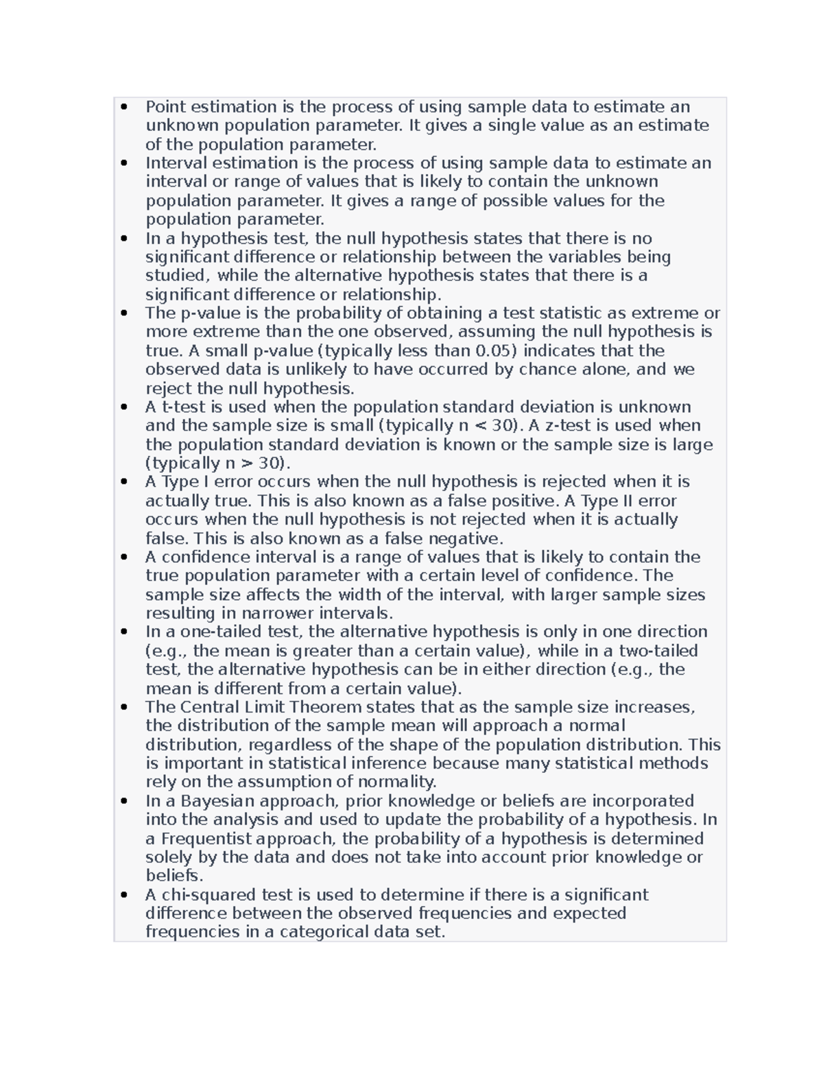 Estimation - Probability ans statistics - Point estimation is the ...