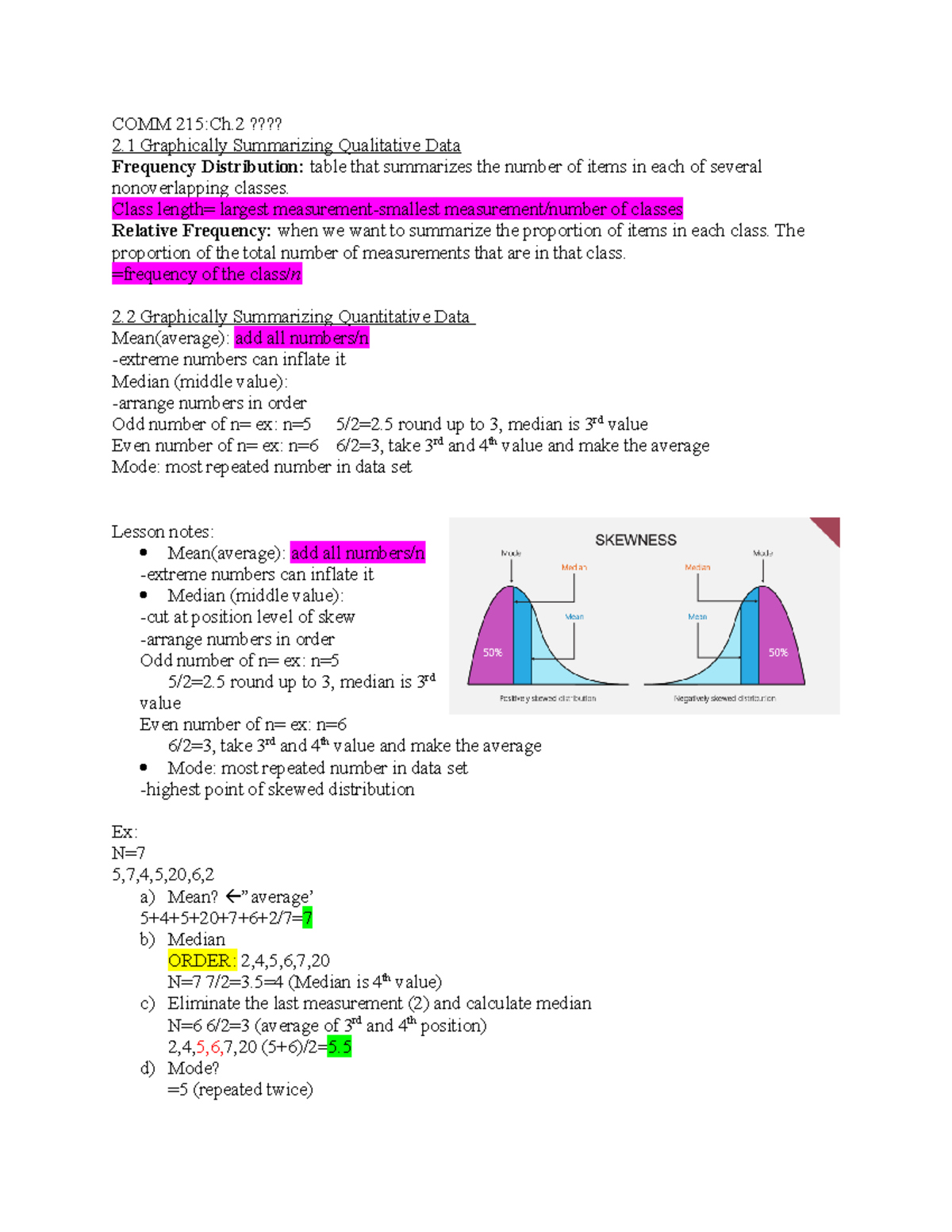 Ch - ./......... - COMM 215:Ch ???? 2 Graphically Summarizing ...