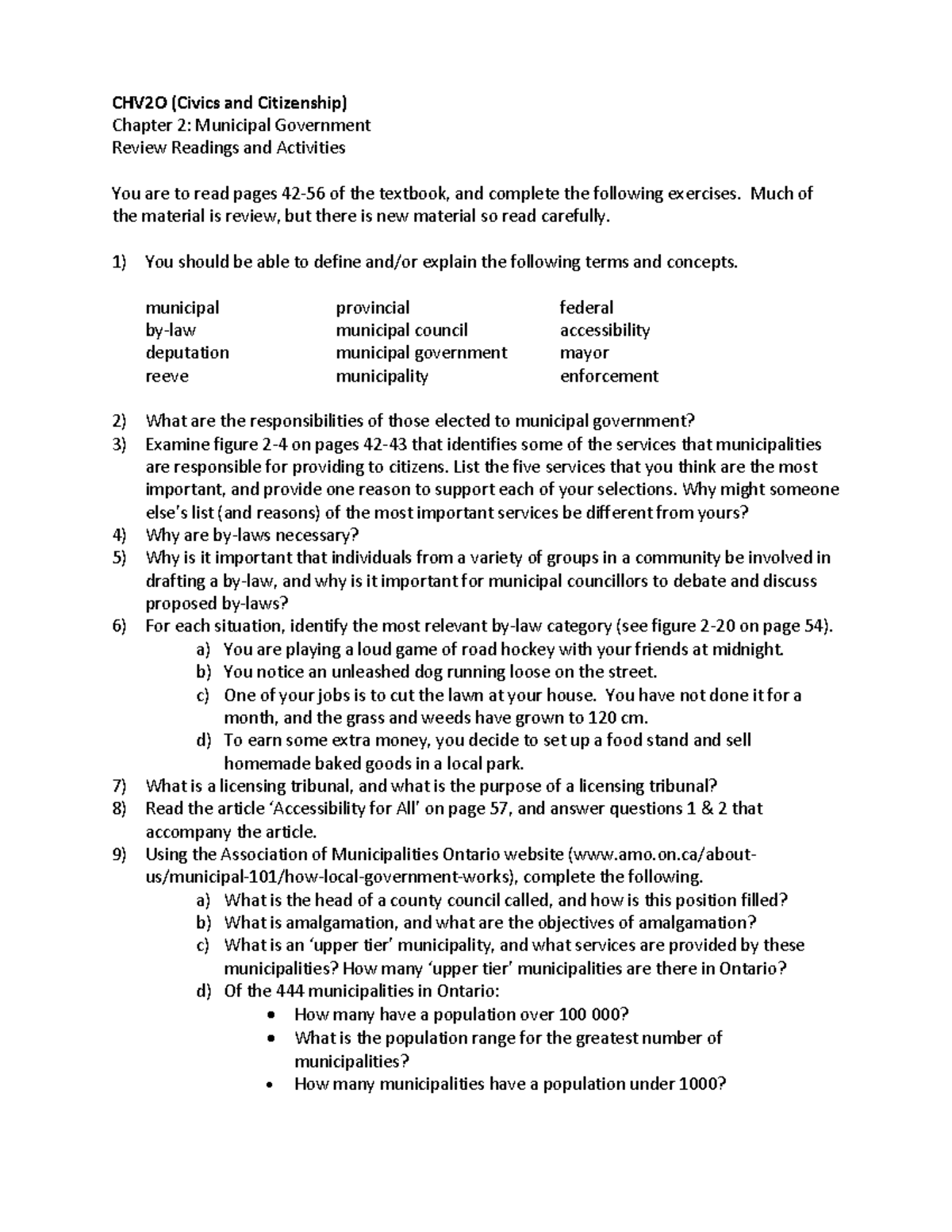 CHV2O-Chapter 2 Review Activities (2022-2023) - CHV2O (Civics and ...