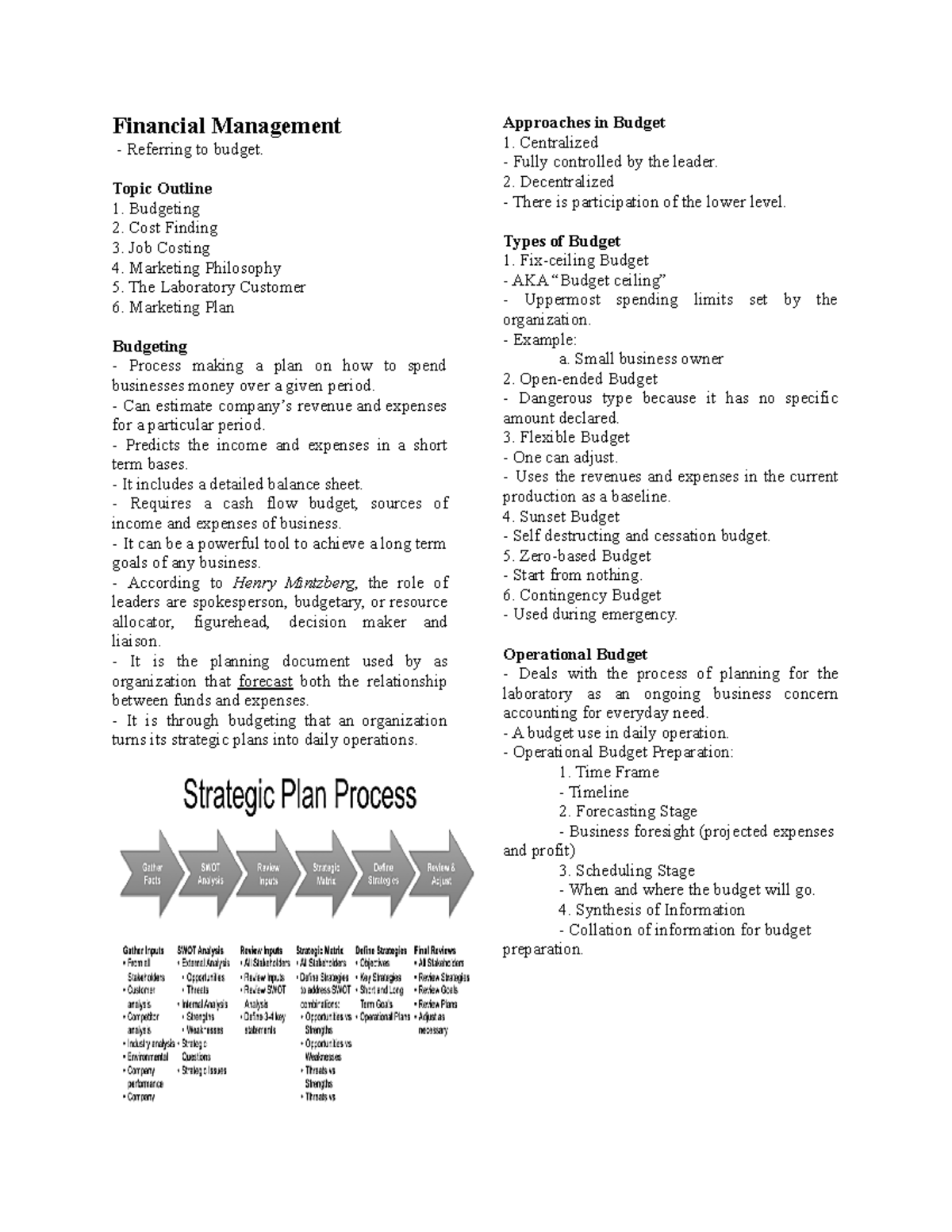 Financial Management - Financial Management Referring to budget. Topic ...