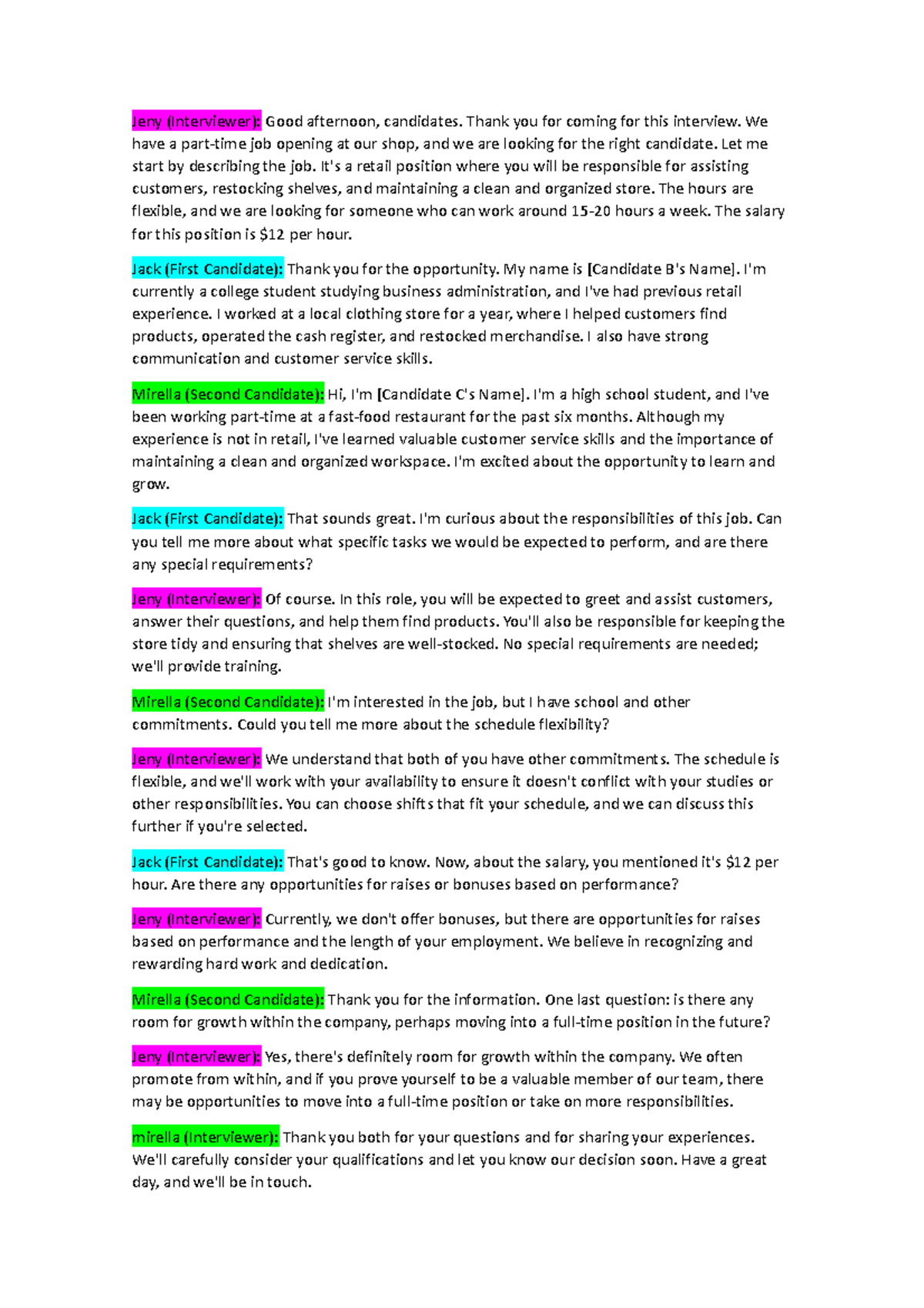 AC-S11 Week 11 - Task Assignment - Working at a shop - Jeny ...