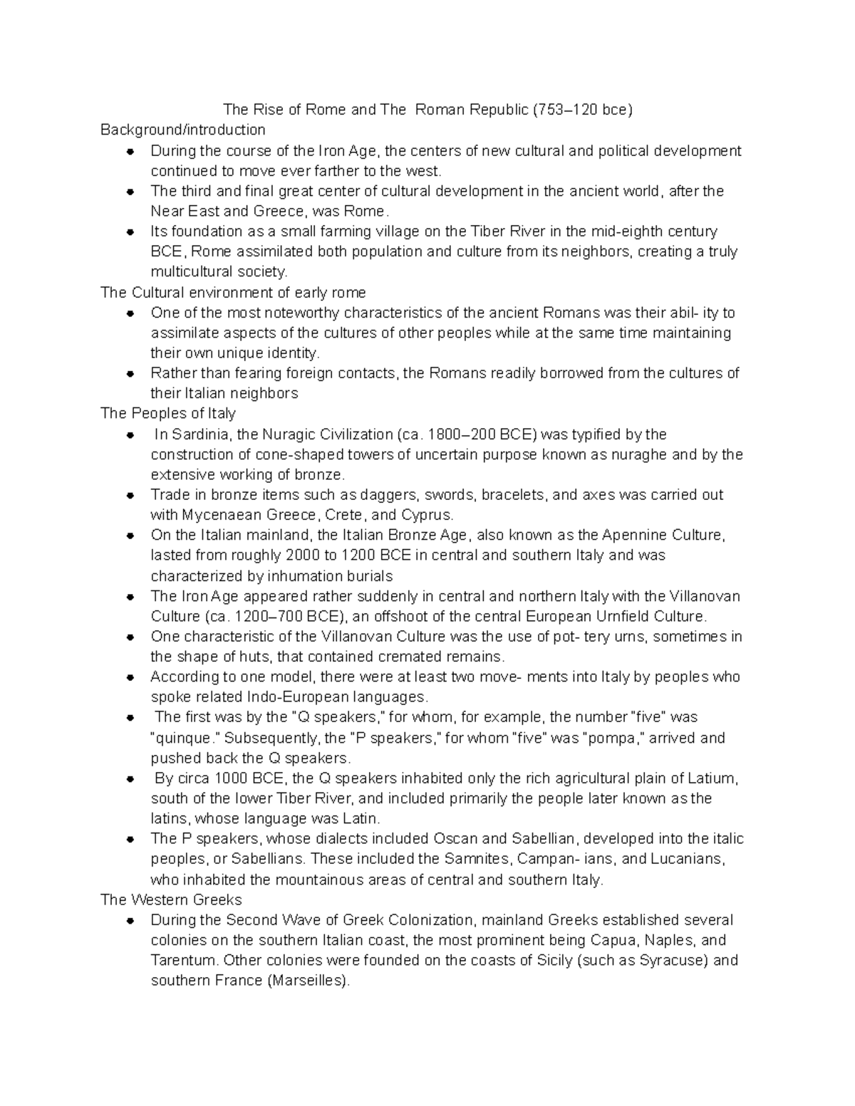 The Rise of Rome and The Roman Republic (753–120 bce) - The third and ...