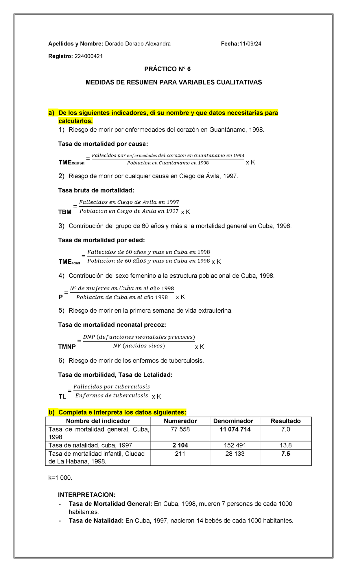 Practico 3 - Bioestadistica 2 - Apellidos y Nombre: Dorado Dorado ...