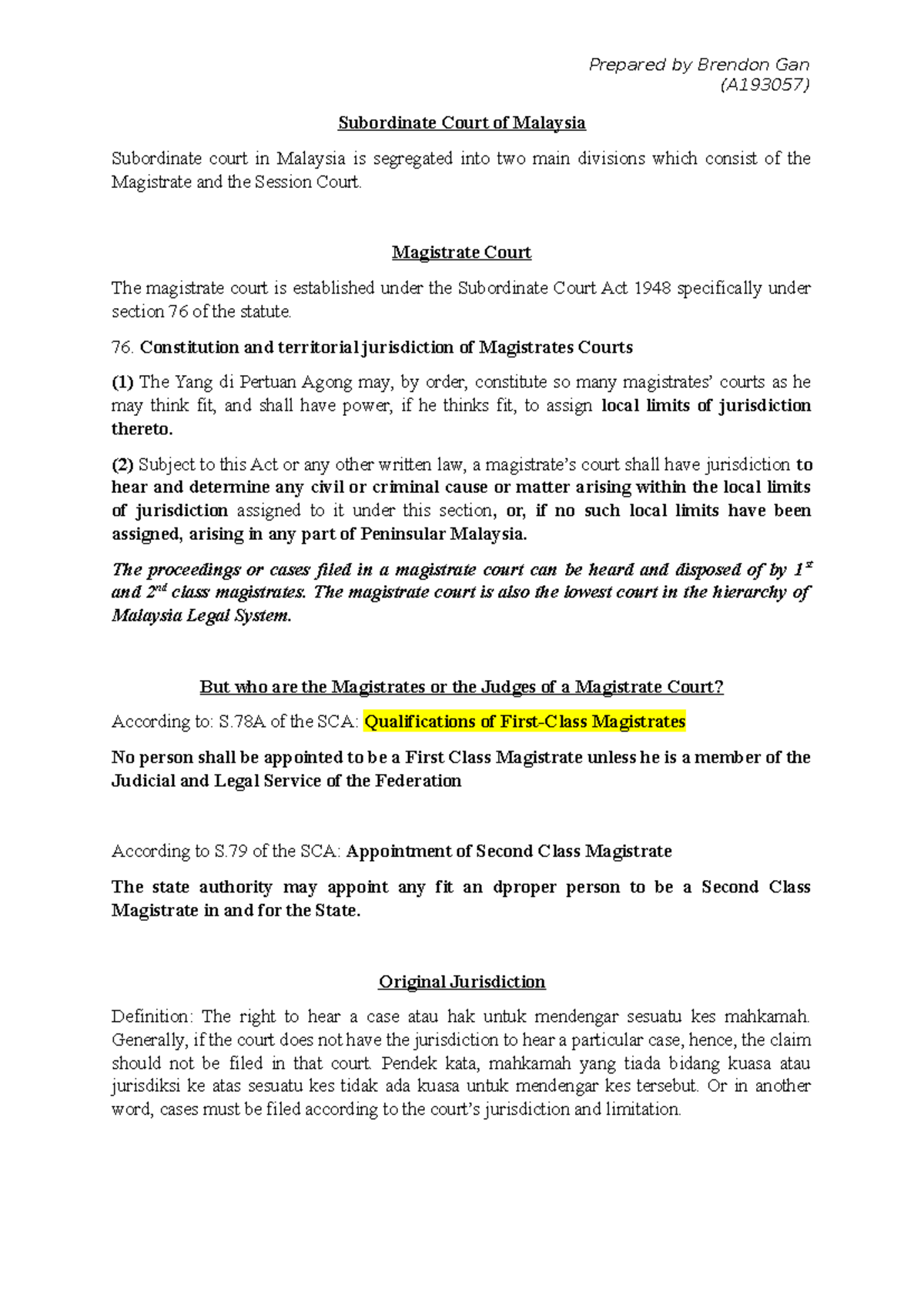 Subordinate Court of Malaysia - (A193057) Subordinate Court of Malaysia ...