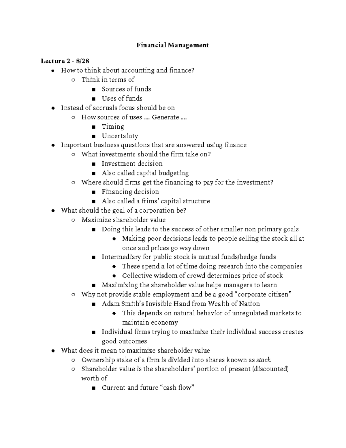 Financial Management Notes FINA 30153 TCU Studocu financial-management-notes-fina-30153-tcu-studocu