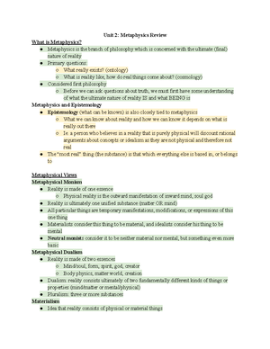 Grade 12 Philo sophy Reviewer - 1st - - Studocu