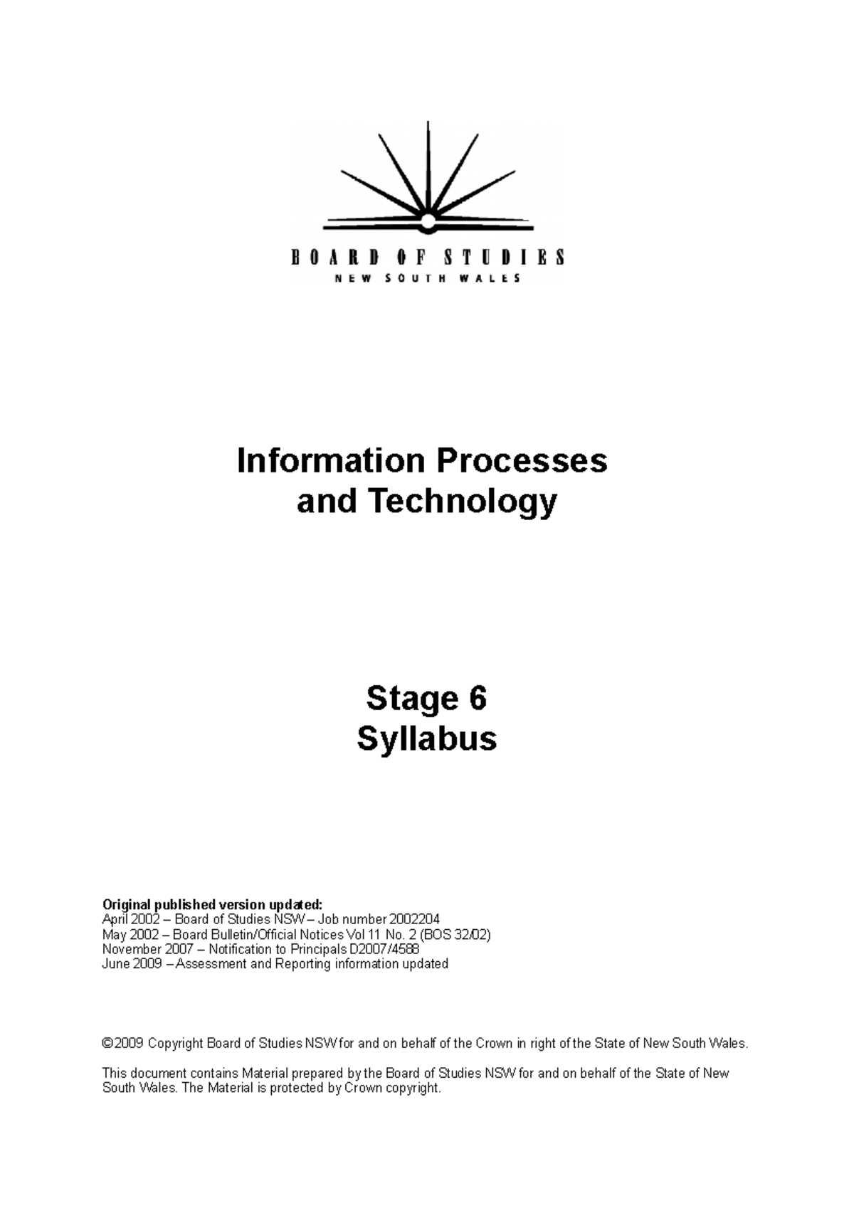 Ipt st6 syl from2010 - Information Processes and Technology Stage 6 ...
