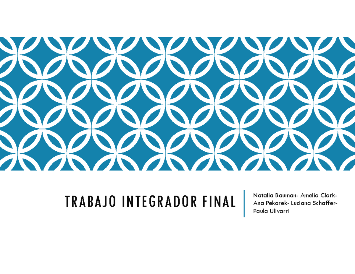 TIF Presentación 2 sem 2024 - TRABAJO INTEGRADOR FINAL Natalia Bauman ...