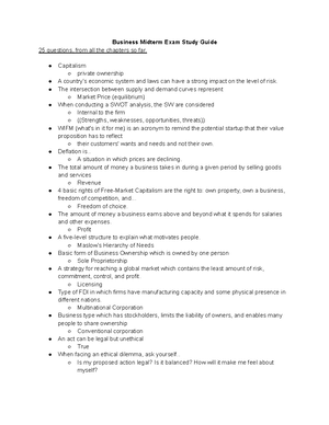 Notes 5 - vocab - Product: Any physical good, service , or idea that ...