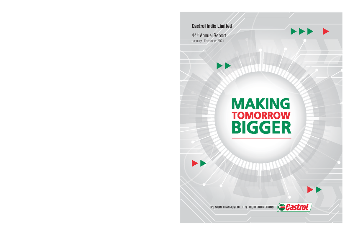 Cil annual report 2021 - Castrol India Limited 44 ####### th Annual ...