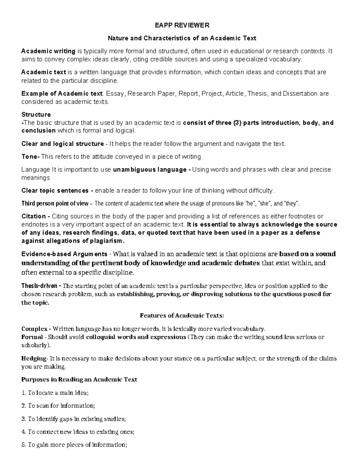 EAPP- Reviewer - This document contains the topic discuss in English ...