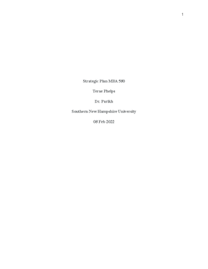 MBA 580 Module 9 Part Three - Justin Larue MBA 580 Module 9 – Part ...