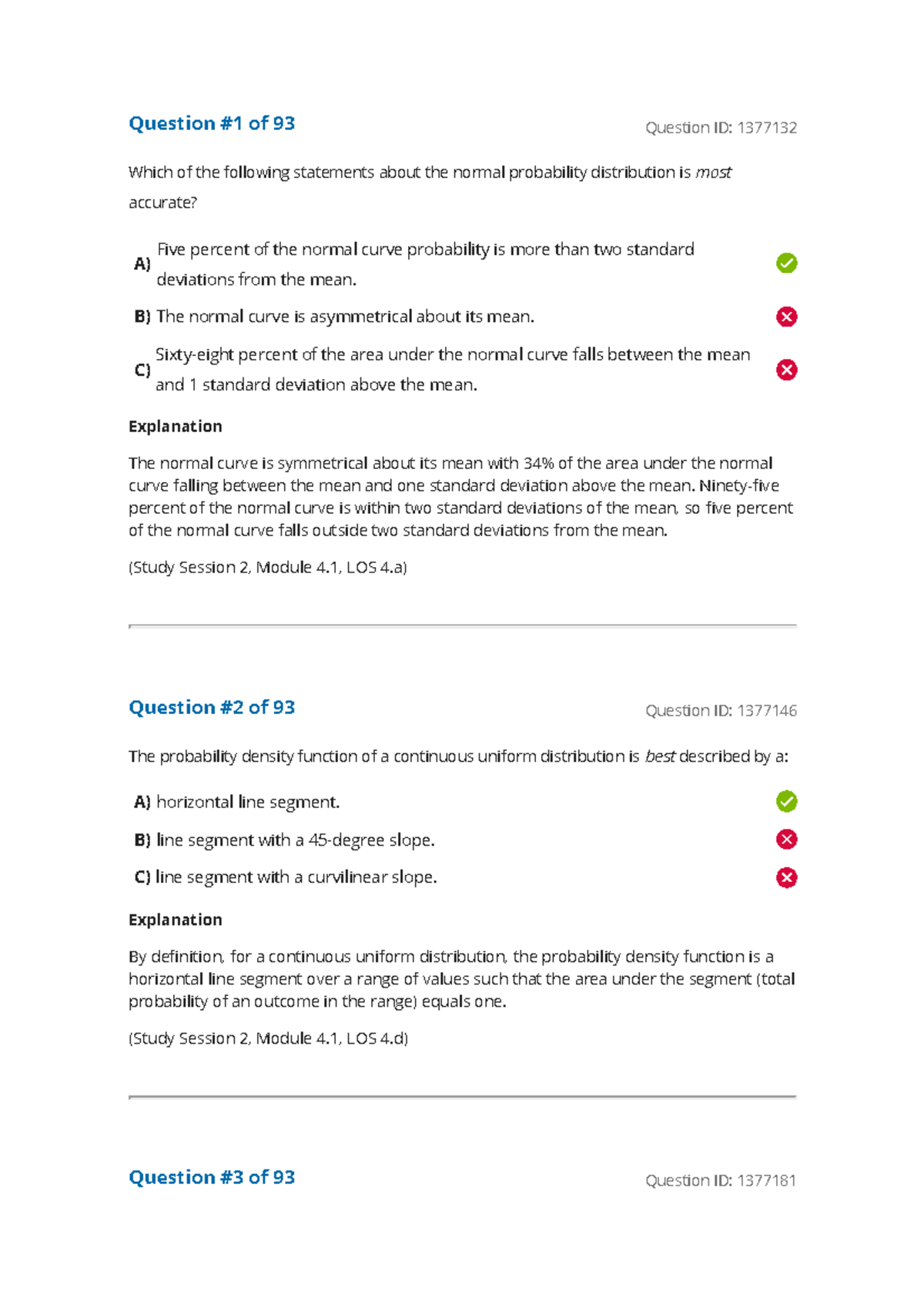 Reading 4 Common Probability Distributions - Answers - Question #1 of ...