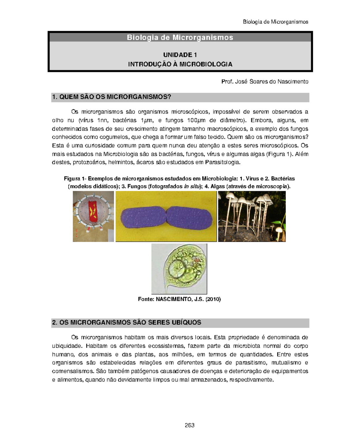 6-Biologia de Microrganismos - Biologia de Microrganismos UNIDADE 1 ...
