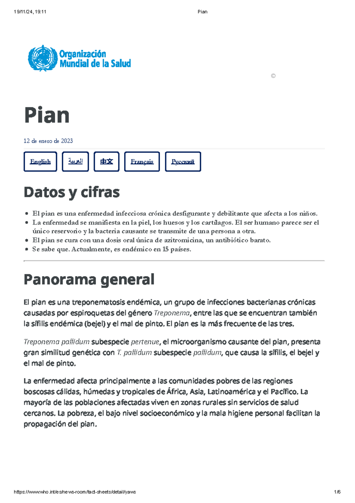 Pian - Frambesia tropica - © Pian 12 de enero de 2023 English ةیبرعلا ...