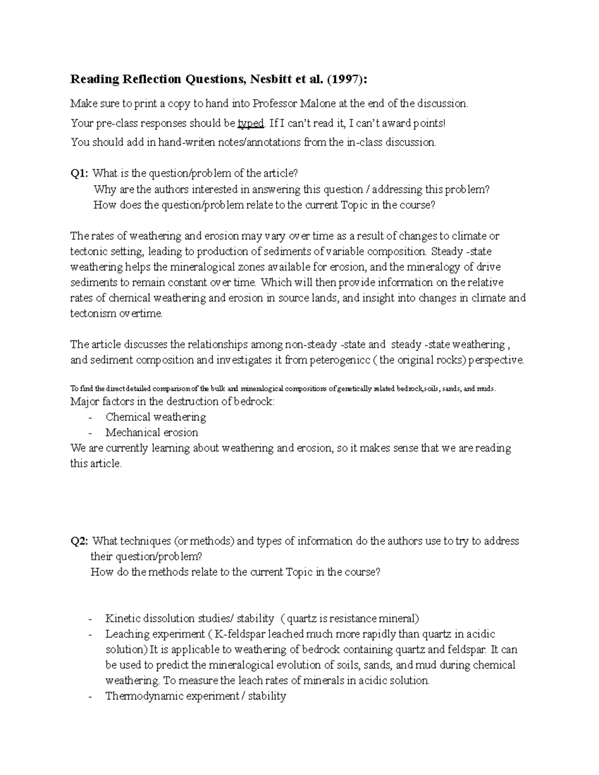 Reading Reflection Questions, Nesbitt et al - (1997): Make sure to ...