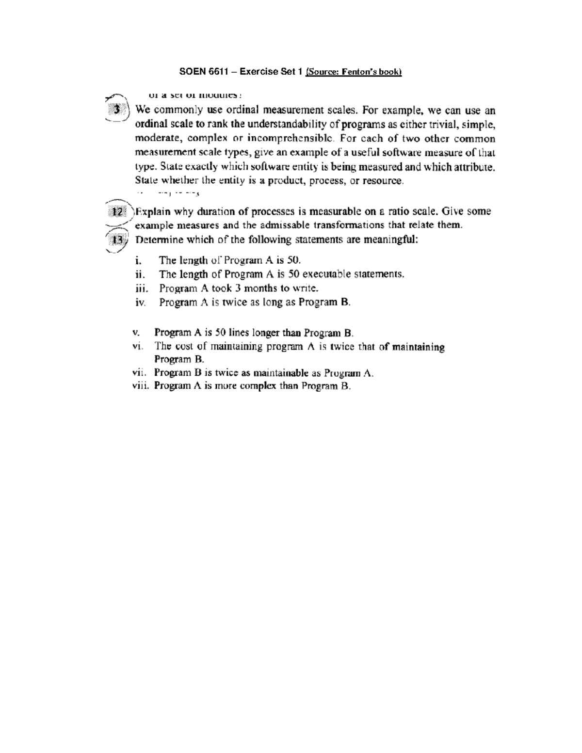 Exercise Set1 Notes Soen 6011 Soen 6611 Exercise Set 1 Source