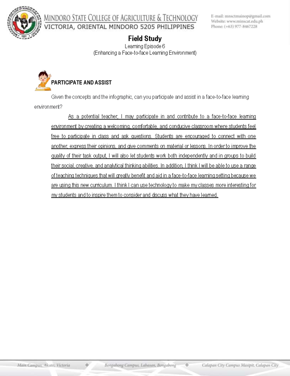 Field Study ep6 - basdgyuwte - Field Study Learning Episode 6 ...