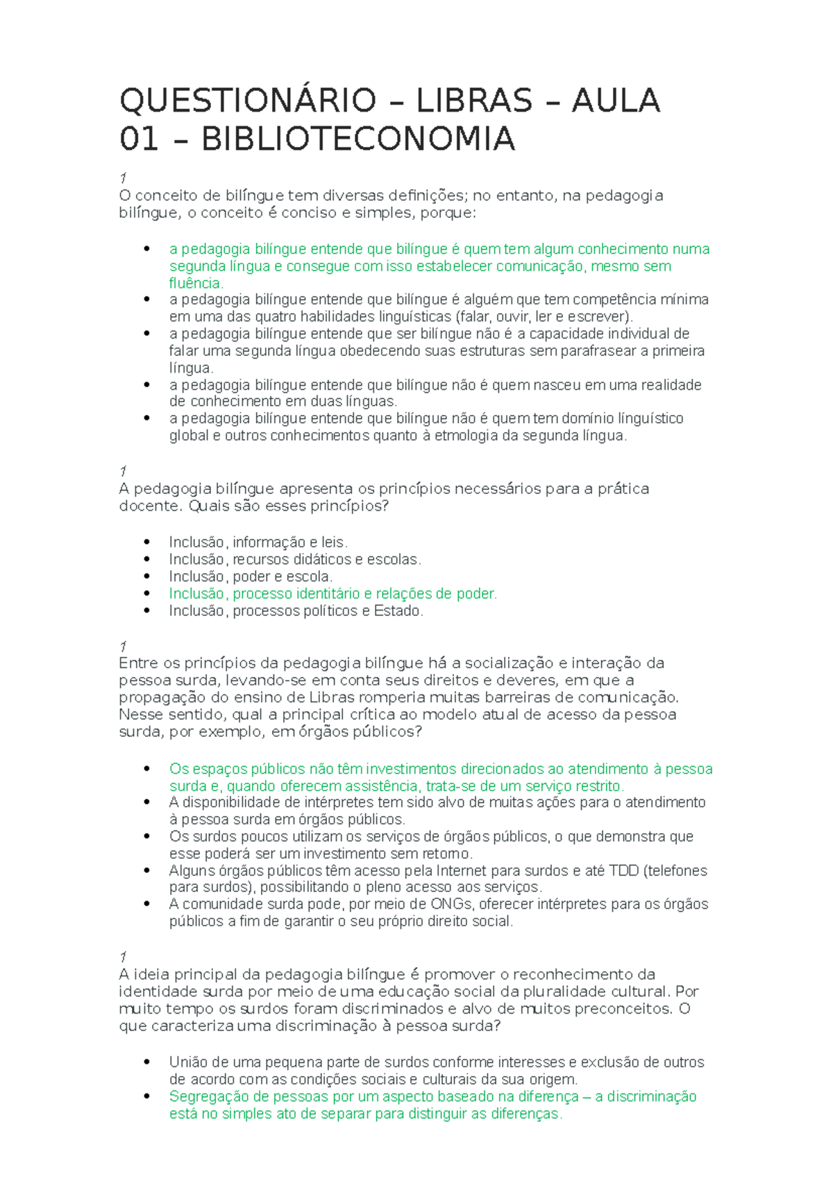 Questionario Libras Esse Salvo Automaticamente QUESTION RIO