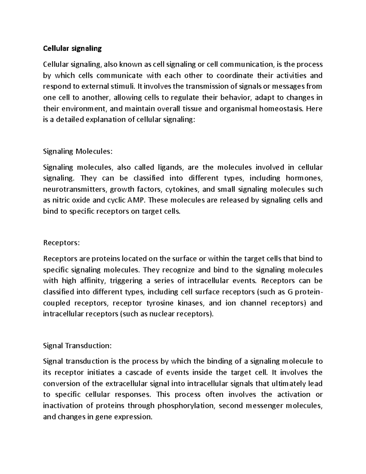 Cellular signaling - learning - Cellular signaling Cellular signaling ...