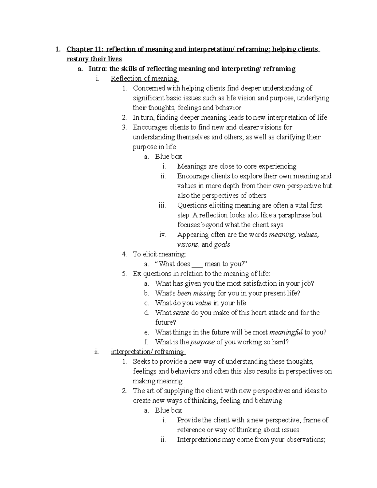 200-ch 11 reading - Chapter 11: reflection of meaning and ...