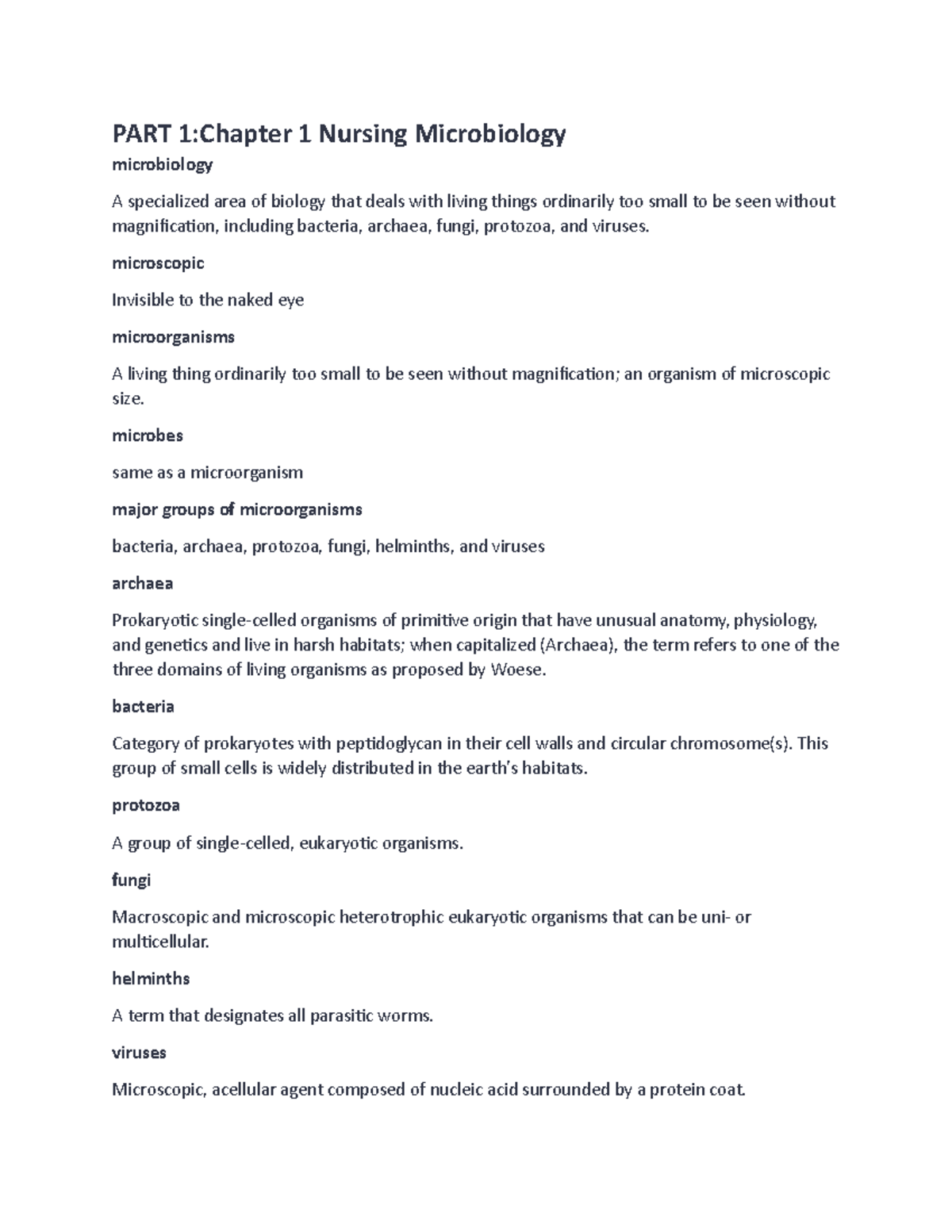 PART 1Chapter 1 Nursing Microbiology - PART 1:Chapter 1 Nursing ...