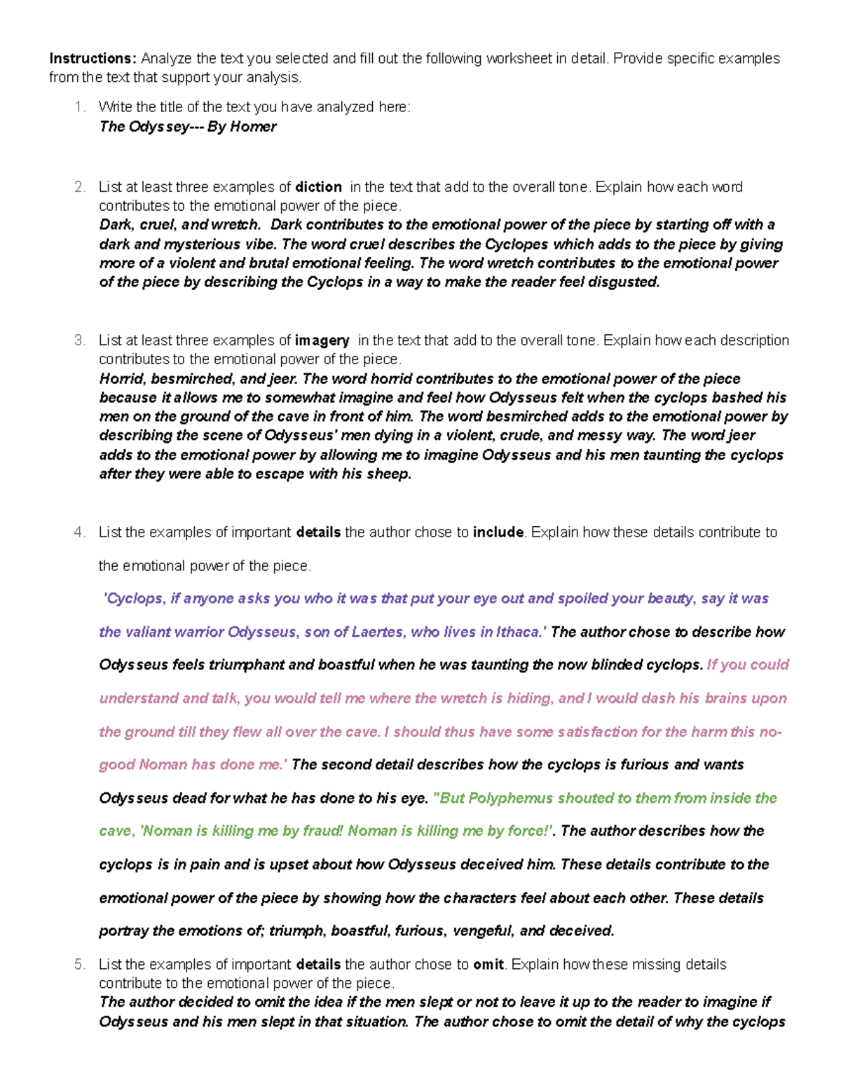 Diction, Imagery, Detail, and Syntax (DIDS) in Poetry—Worksheet ...