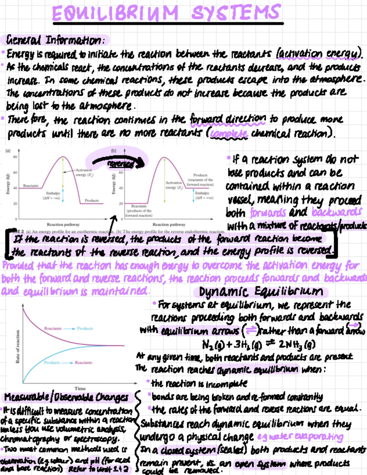 2.1 Equilibrium Systems - EQUILIBR#YSTEMS General Information : • Energy is required to initiate ...