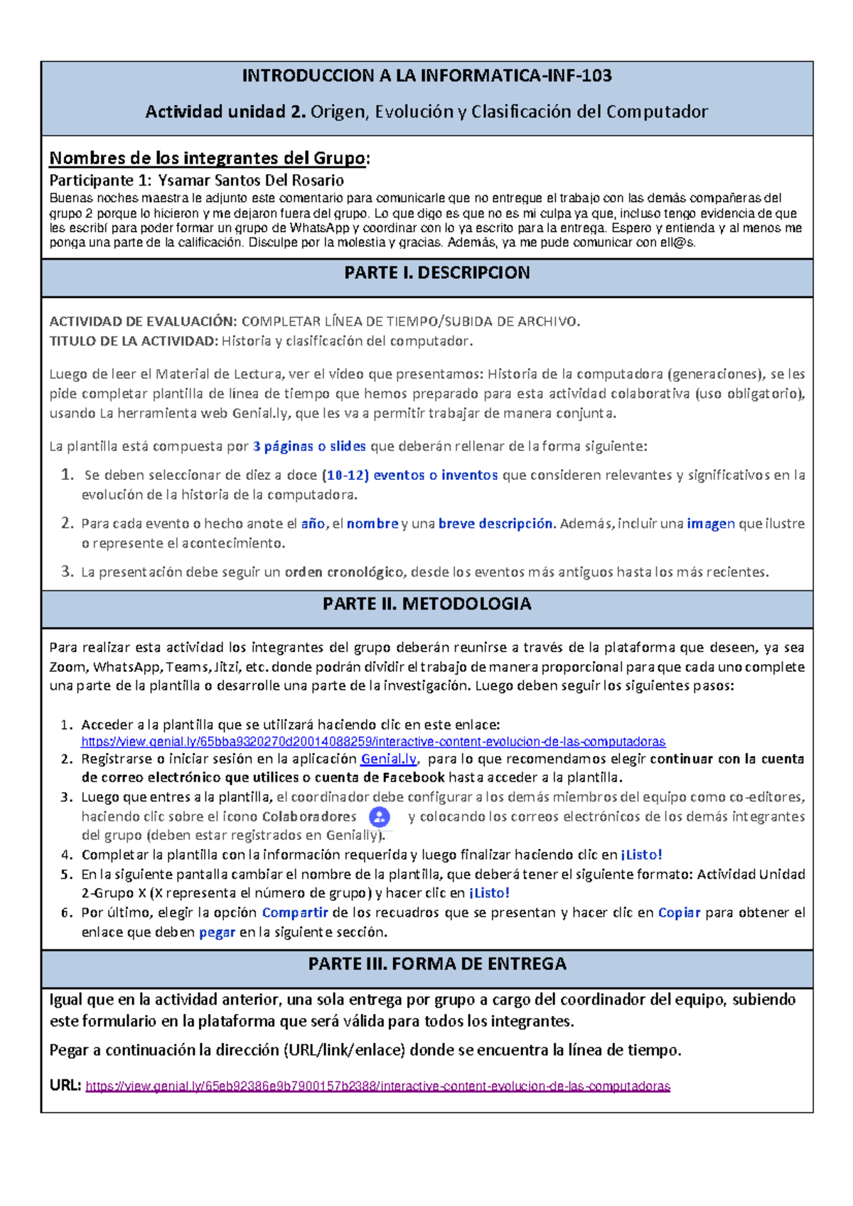 Actividad Practica 2 - INTRODUCCION A LA INFORMATICA-INF- 103 Actividad ...