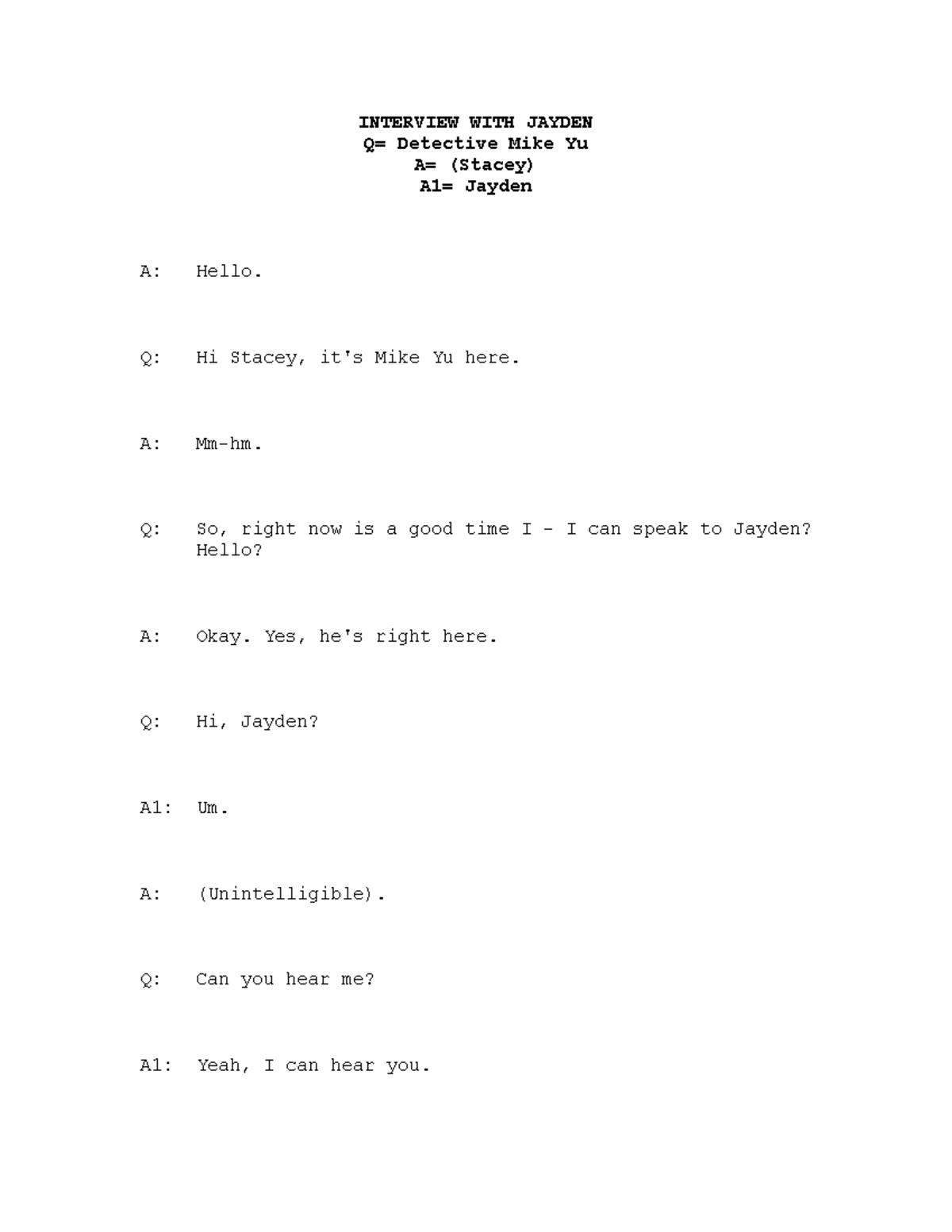 # 1437983 - Script for work documents - INTERVIEW WITH JAYDEN Q ...