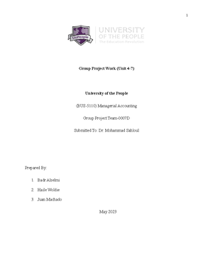 Managerial Accounting Milestone 2 - 1 16 / 16 that's 100% RETAKE 16 ...