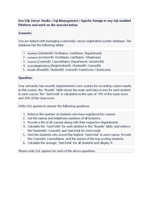 Database Questions AND Answers - DATABASE QUESTIONS AND ANSWERS What is ...