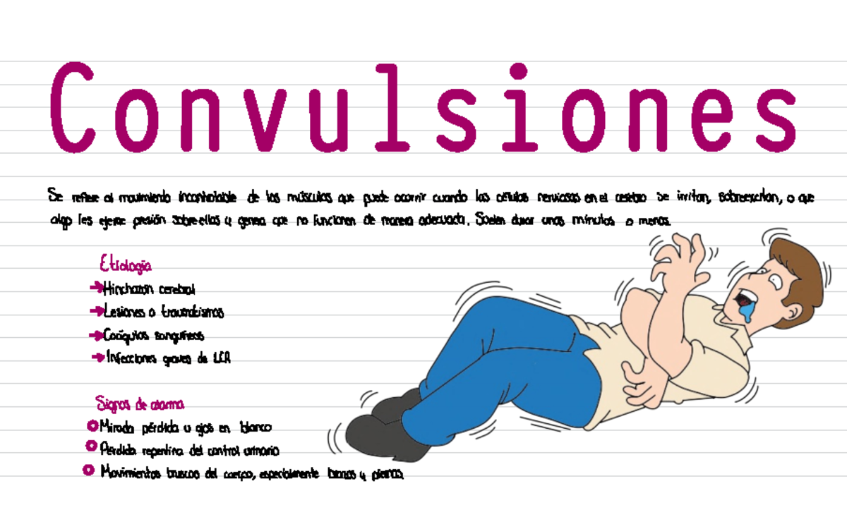 Sistema Nervioso - Flashcards - Convulsiones Se refiere al movimiento ...