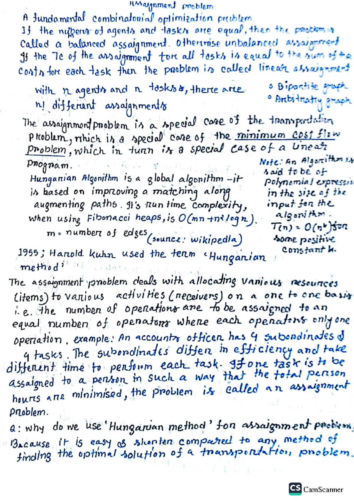 Transportation problem - Operation research - CamScanner CamScanner ...