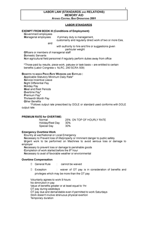 Labor Law Notes / Memory aid - Labor Laws and Social Legislations Atty ...