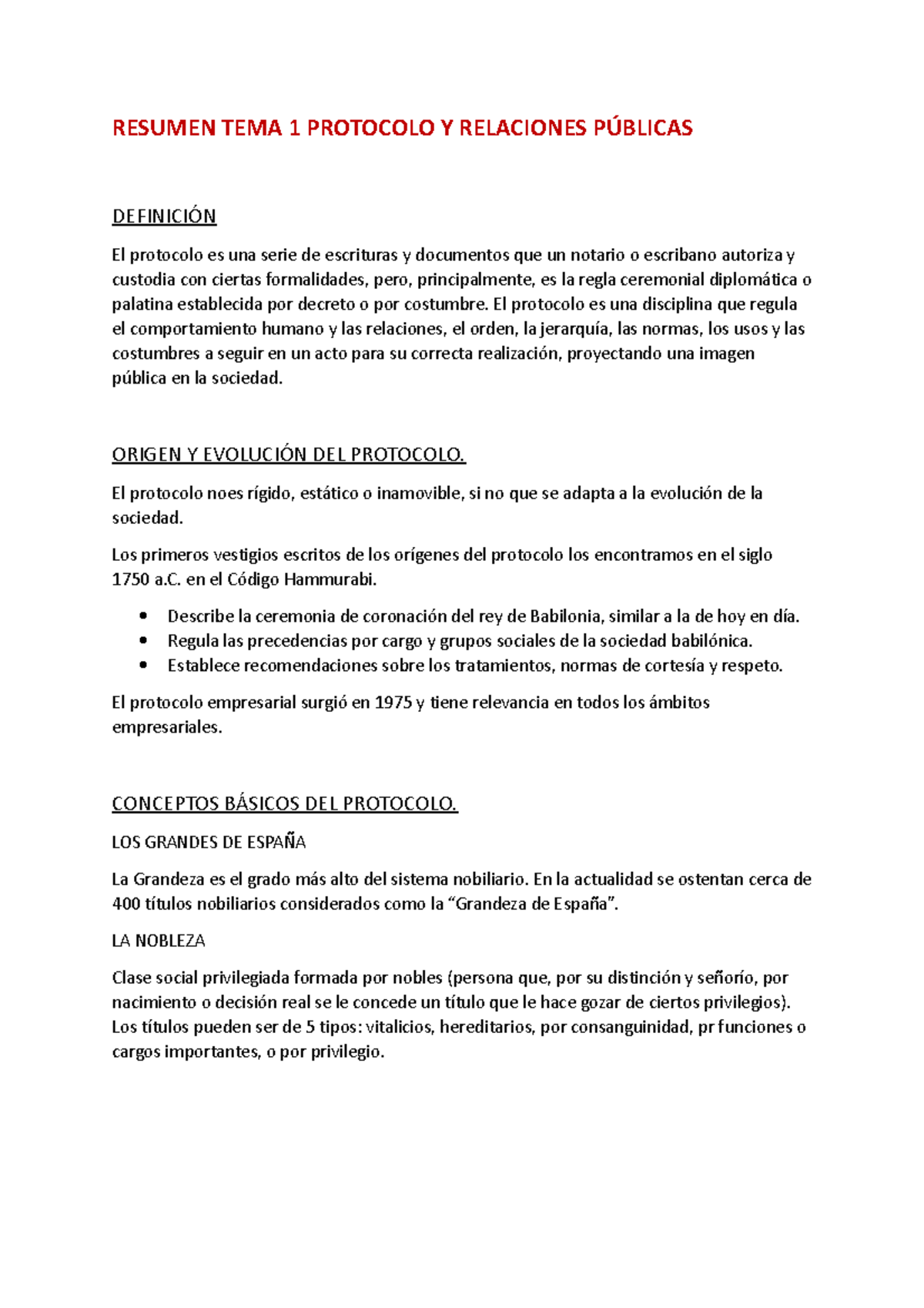 Resumen TEMA 1 Protocolo Y Relaciones Públicas 1 - RESUMEN TEMA 1 PROTOCOLO Y RELACIONES ...