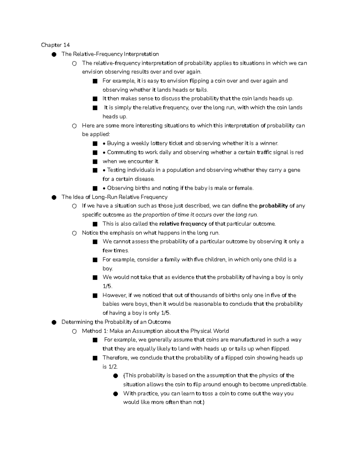 Lesson 07 - L07 lecture notes - Chapter 14 The Relative-Frequency ...