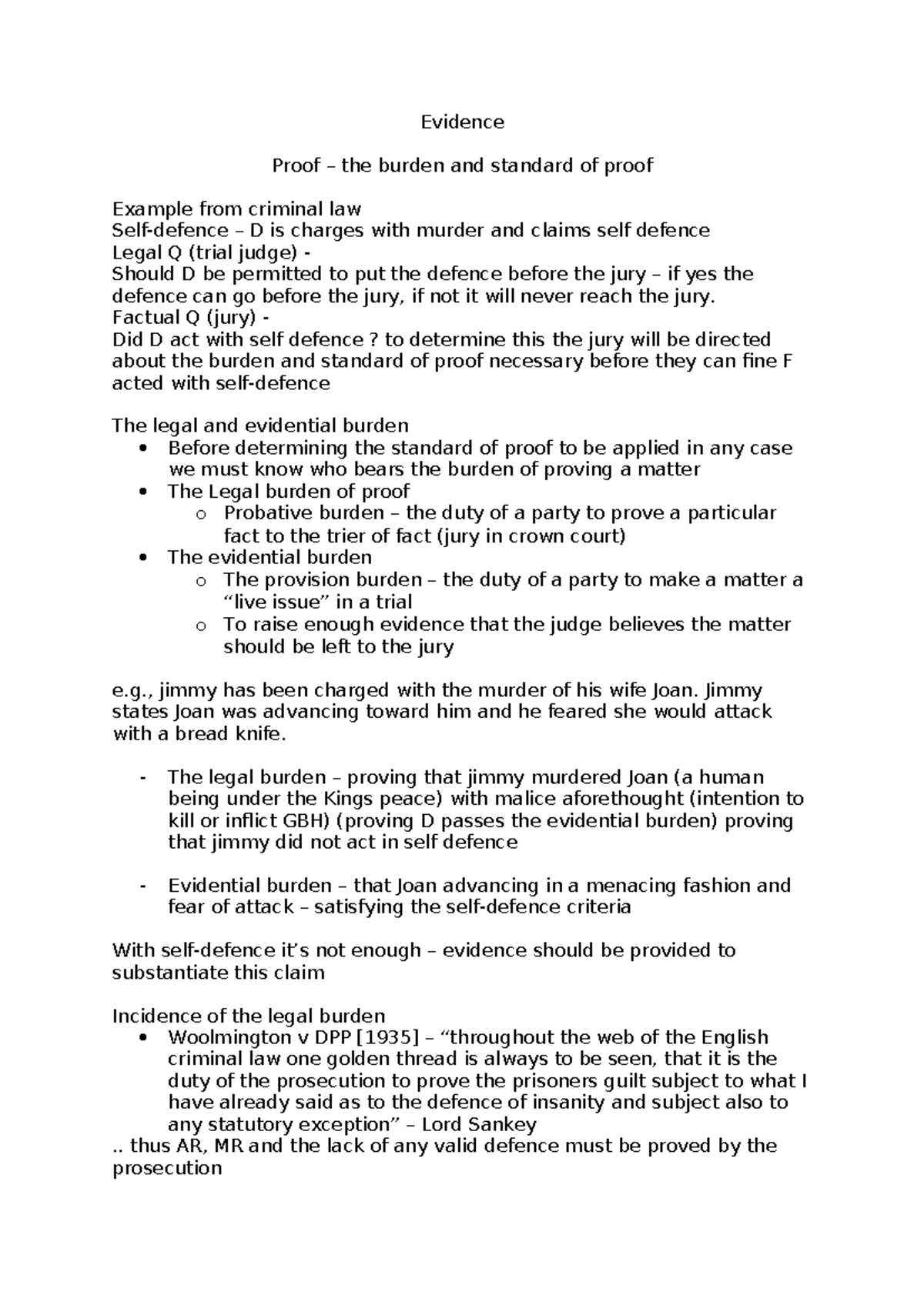 Evidence - L2 - Evidence Proof – the burden and standard of proof ...