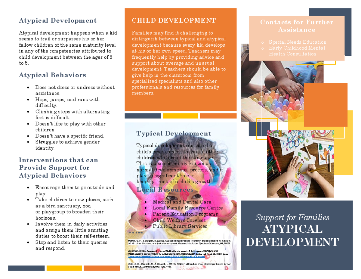 Support for Families - Atypical Development Brochure - Atypical ...